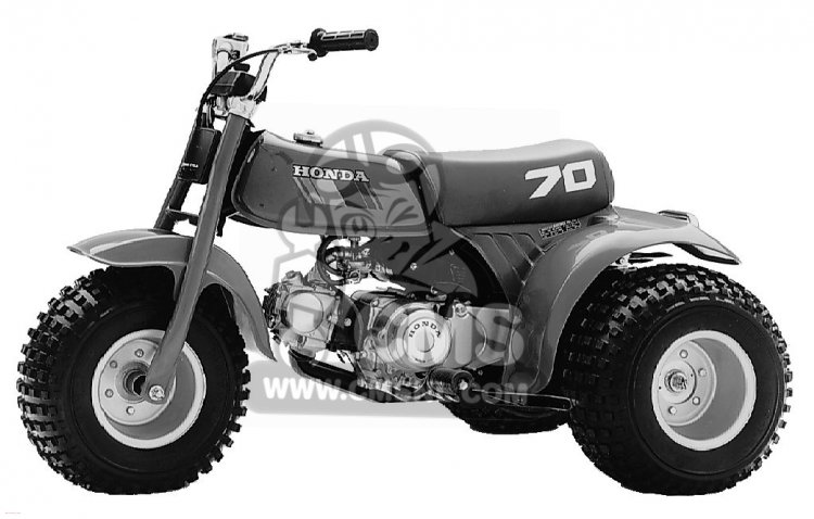 Honda ATC70 1985 (F) USA parts lists and schematics