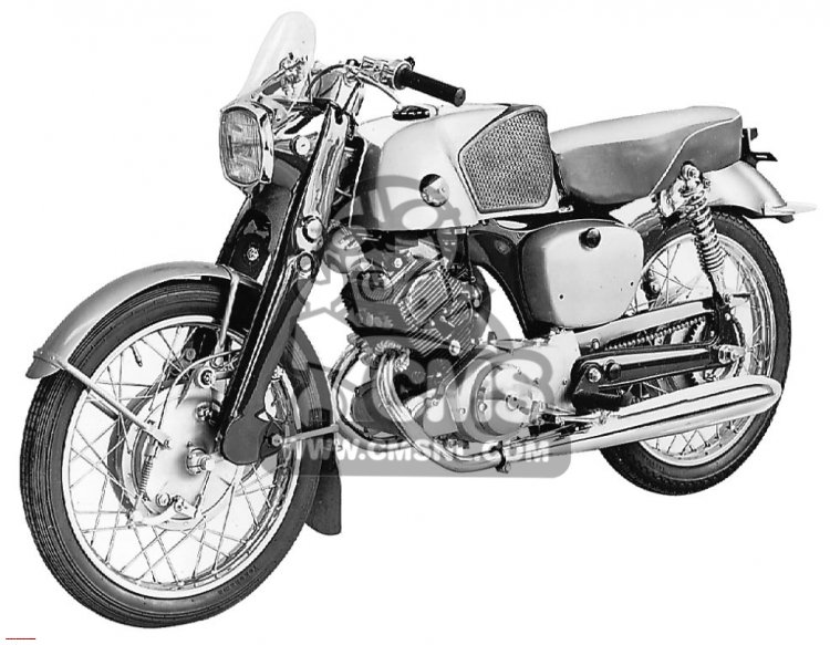Honda CB92 BENLY SUPER SPORT 1959 USA parts lists and schematics
