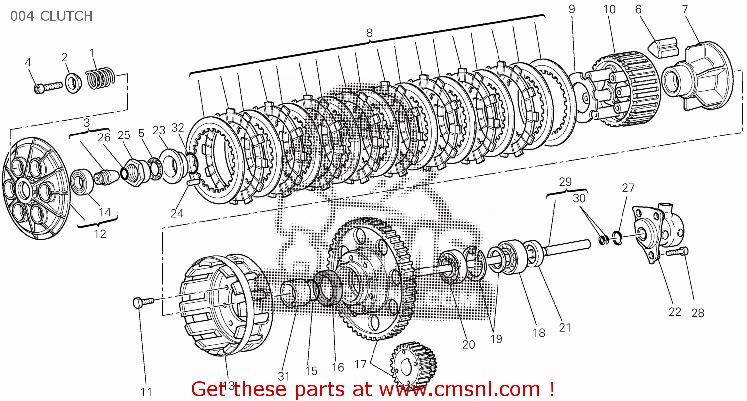 17021171A: Primary Drive Gears Set Ducati - buy the 17021171A at CMSNL