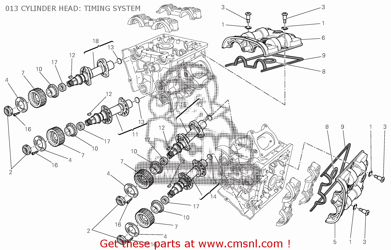 14823631B: Vertical Intake Camshaft Ducati - buy the 14823631B at CMSNL