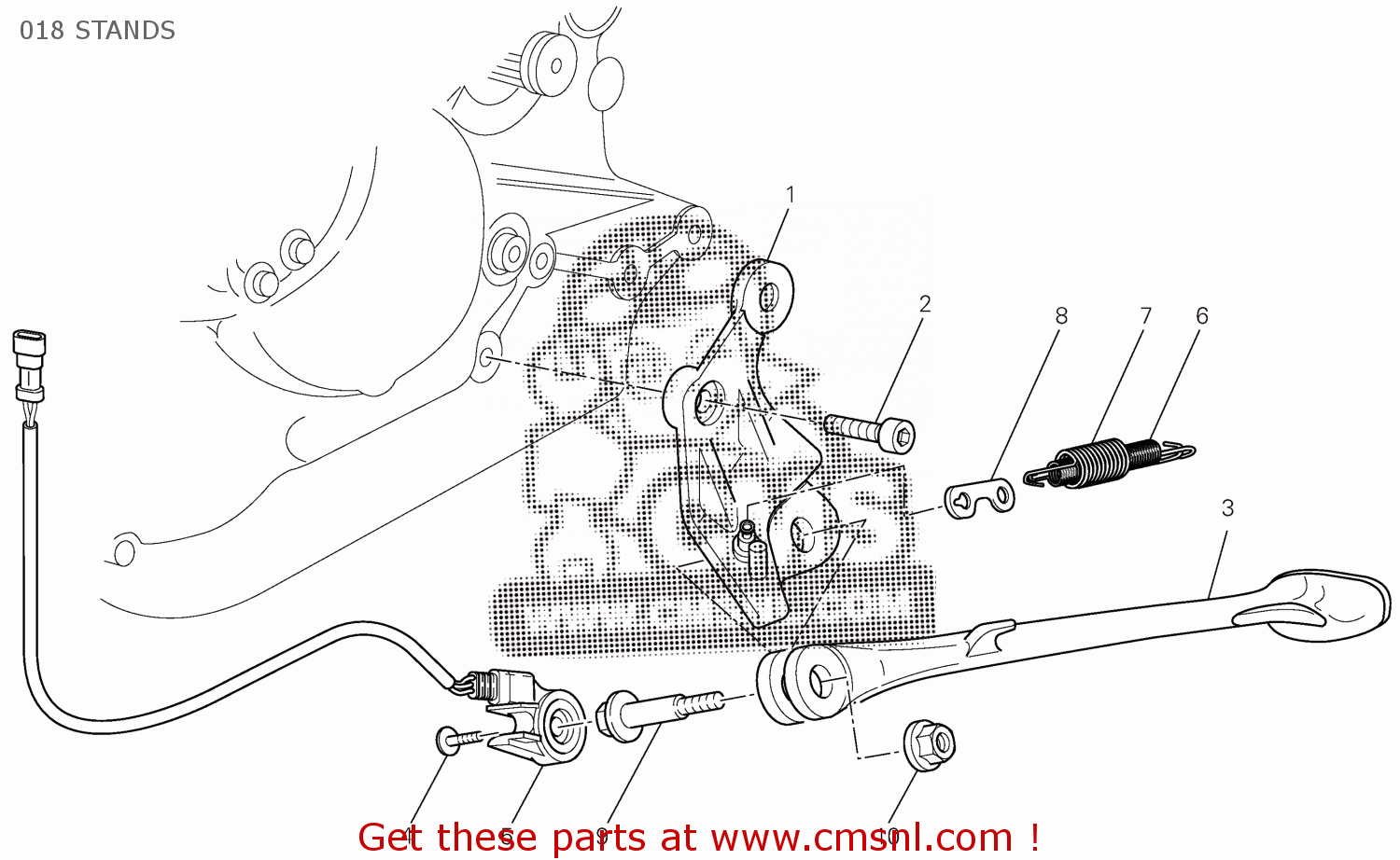SWITCH ASSY, SIDE STAND for SCGT1000 2008 USA (SPORTCLASSIC GT 1000 ...