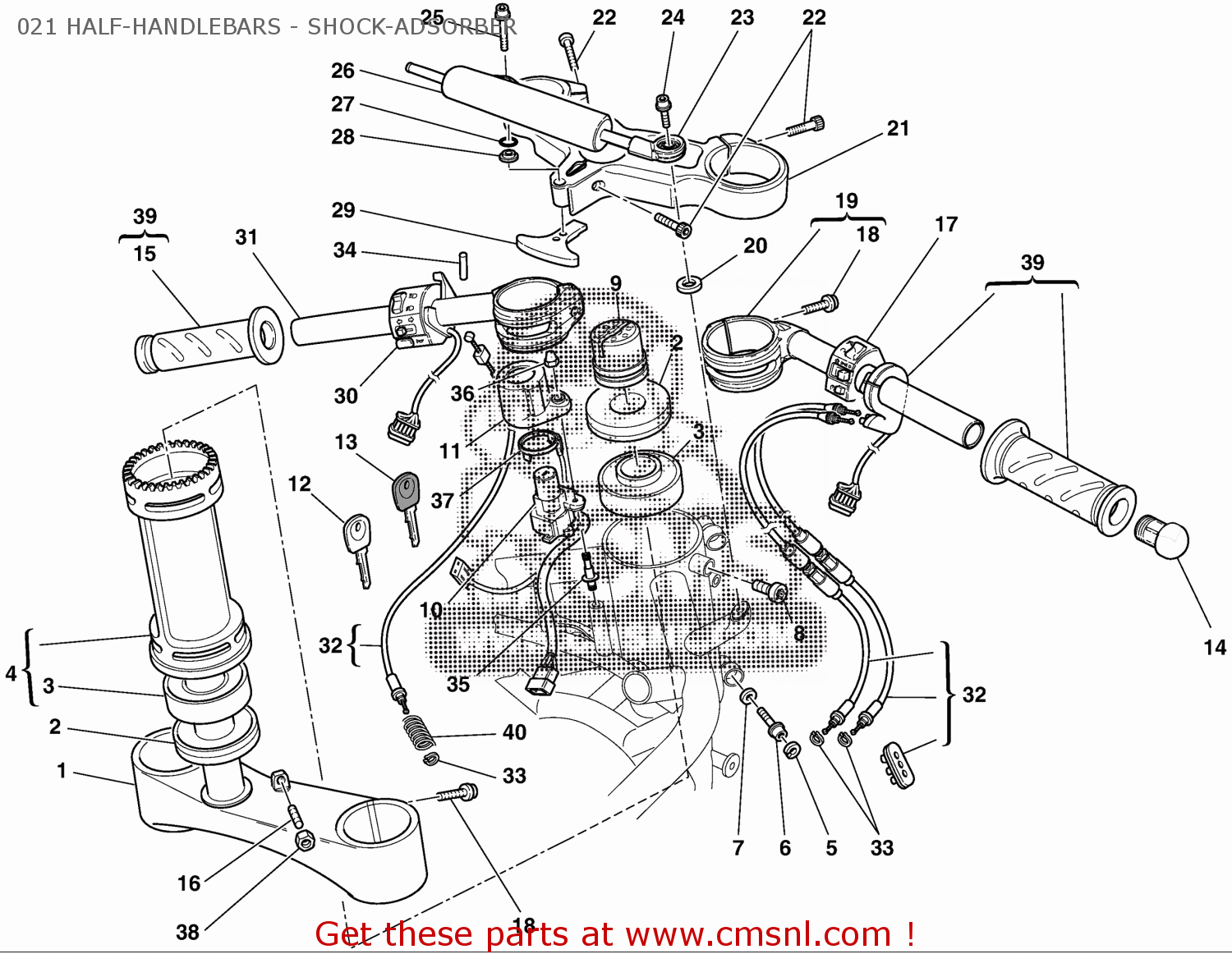 34220341A: Steering Crown With Pin Ducati - buy the 34220341A at CMSNL