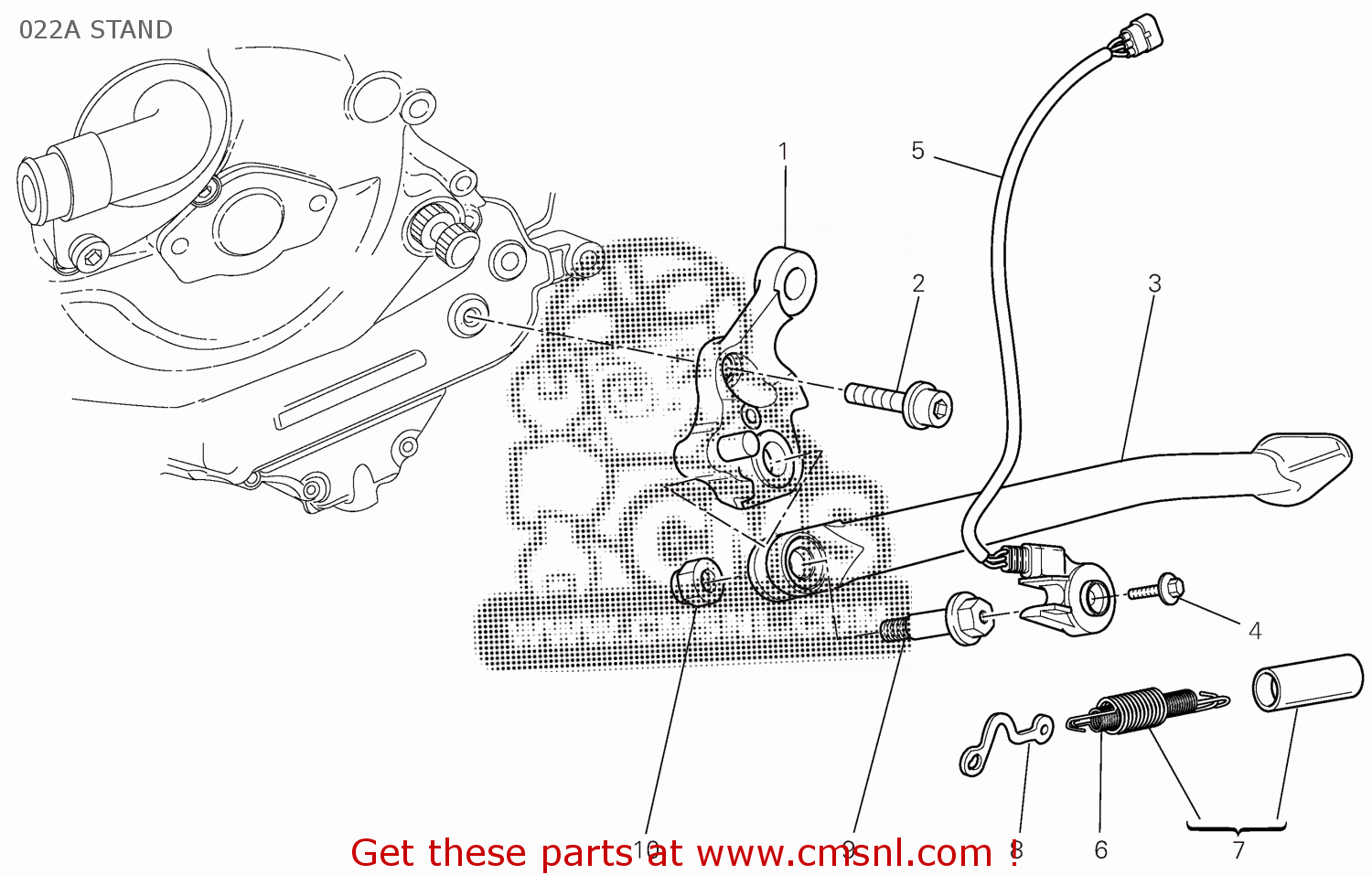 53910222A: Switch Assy, Side Stand Ducati - buy the 53910222A at CMSNL