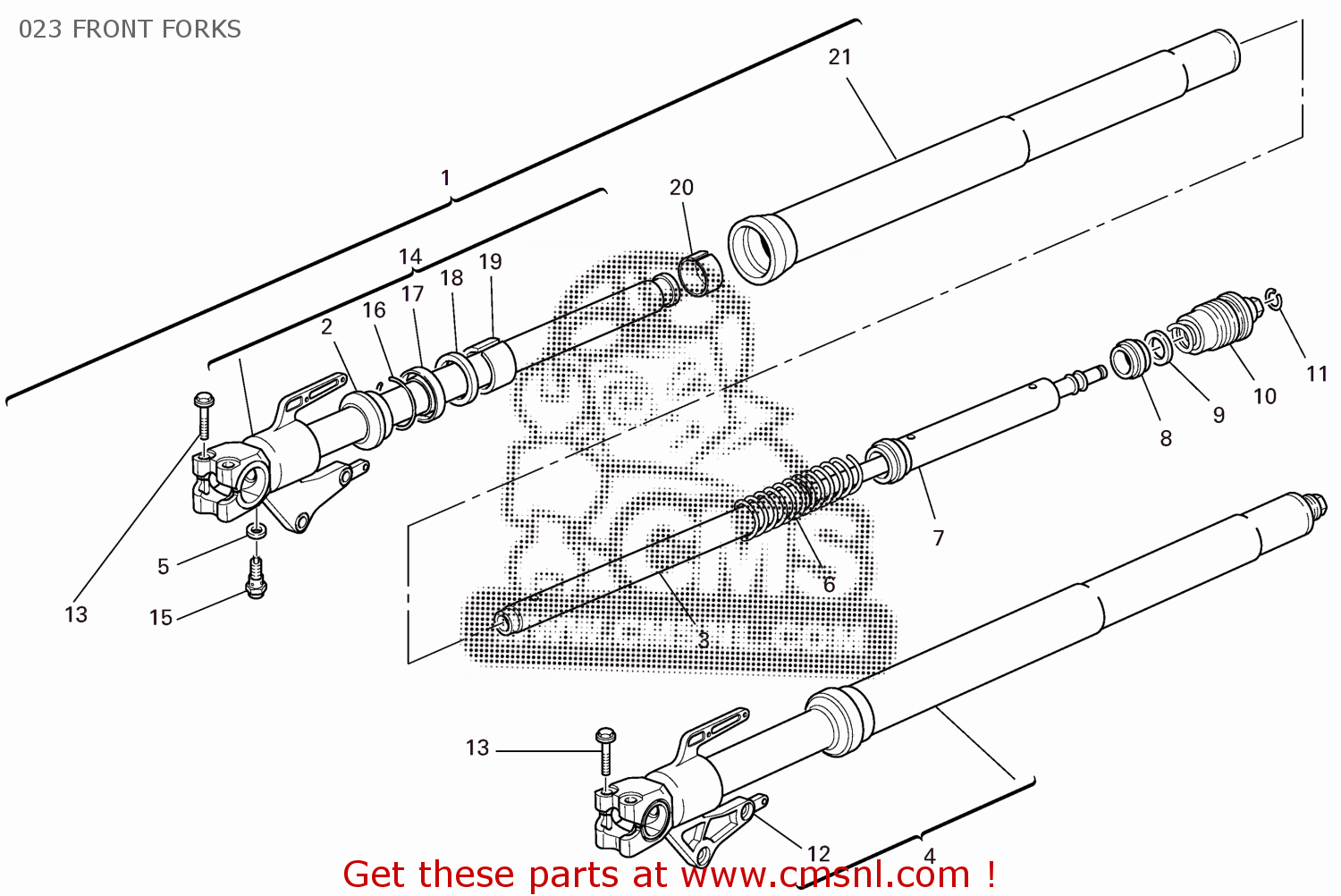 34520111A: Fork Leg Assy, Left Ducati - buy the 34520111A at CMSNL