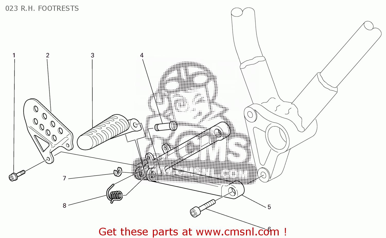 24711851B: Guard Front Step Rh Ducati - buy the 24711851B at CMSNL