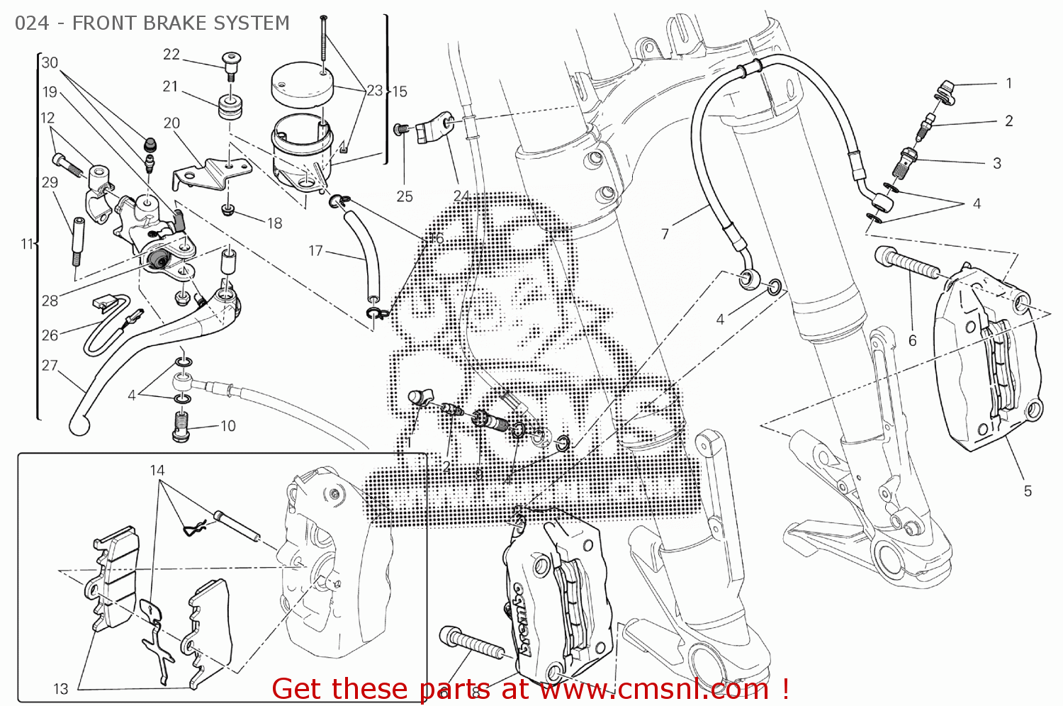 62441081A: Front Brake Pump Ducati - buy the 62441081A at CMSNL