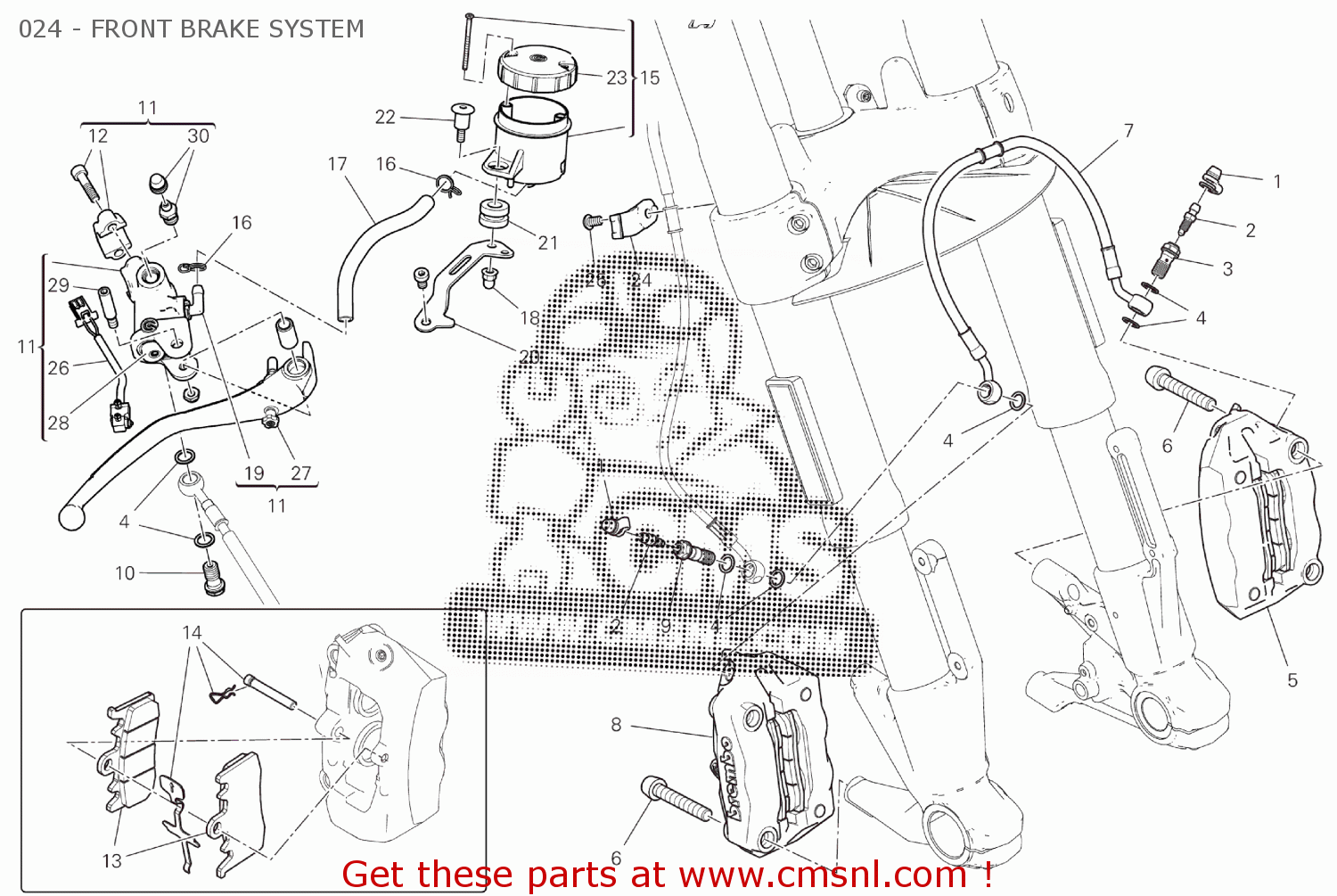 62441102A: Front Brake Pump Ducati - buy the 62441102A at CMSNL