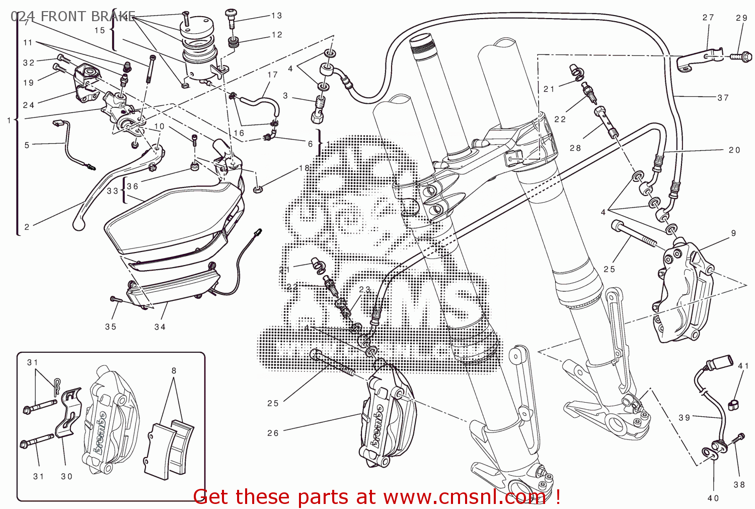 62440561A: Front Brake Pump Ducati - buy the 62440561A at CMSNL