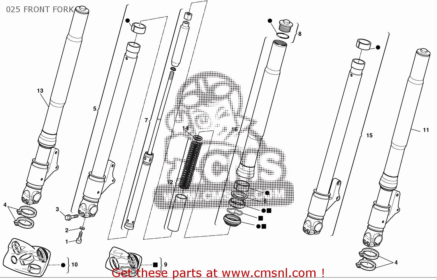 34021371A: Fork Leg Assy, Left Ducati - buy the 34021371A at CMSNL