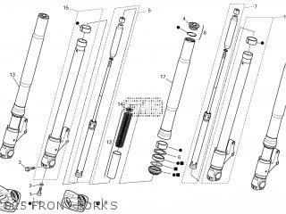 FORK LEG ASSY, LEFT for SCGT1000 2010 USA (SPORTCLASSIC GT 1000) 9151 ...