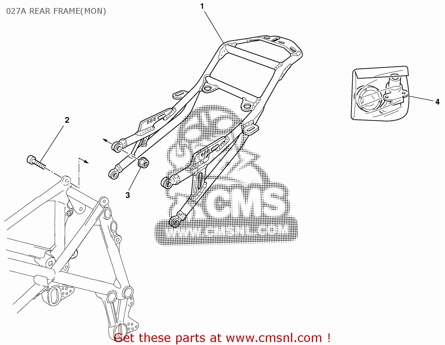 47110091A: Rear Frame Comp. Ducati - buy the 47110091A at CMSNL