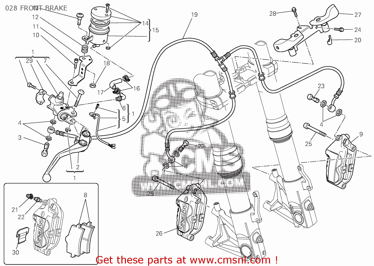 62440511A: Front Brake Pump Ducati - buy the 62440511A at CMSNL