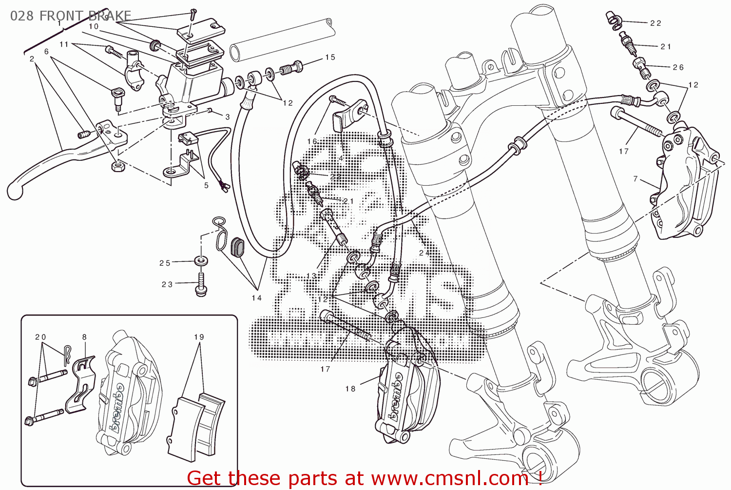 62440751A: Front Brake Pump Ducati - buy the 62440751A at CMSNL
