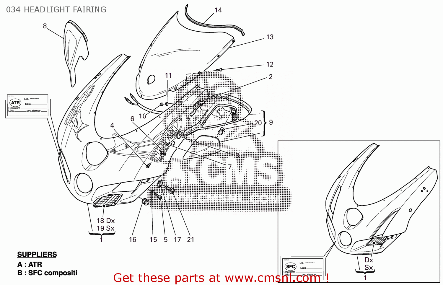 48130301B: Cowling Carbon Atr Ducati - buy the 48130301B at CMSNL