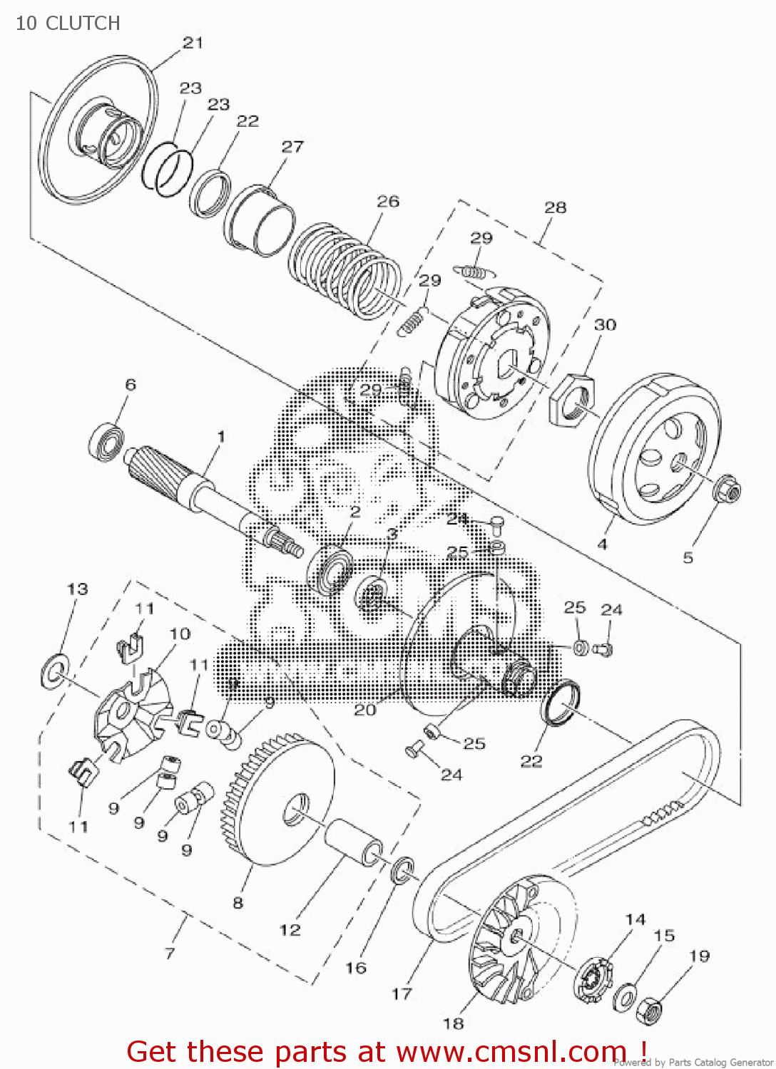 4KLE762020: Primary Sliding Sheave Comp. Yamaha - buy the 4KL-E7620-20 ...