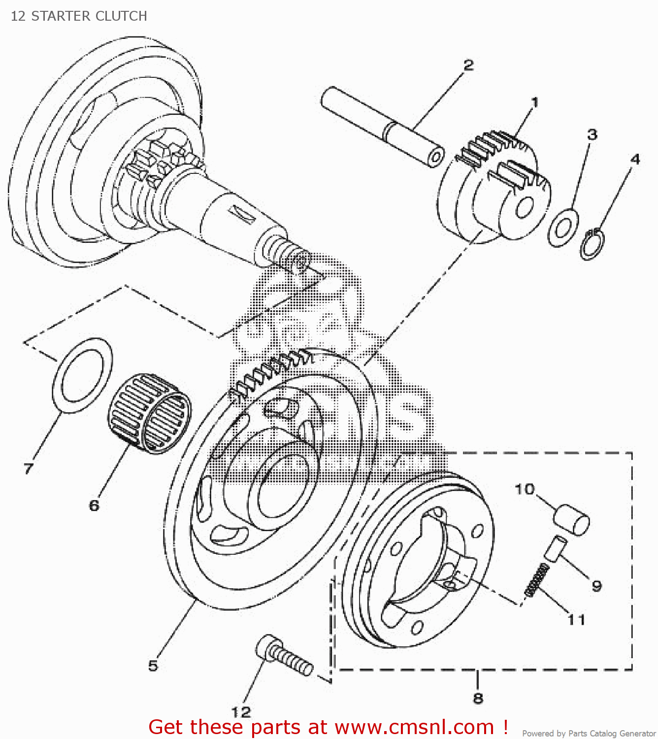 1PAE552400: Wheel, Starter Yamaha - buy the 1PA-E5524-00 at CMSNL