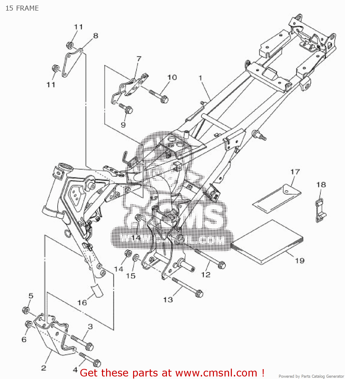 51DF11100033: Frame Comp. Yamaha - buy the 51D-F1110-00-33 at CMSNL