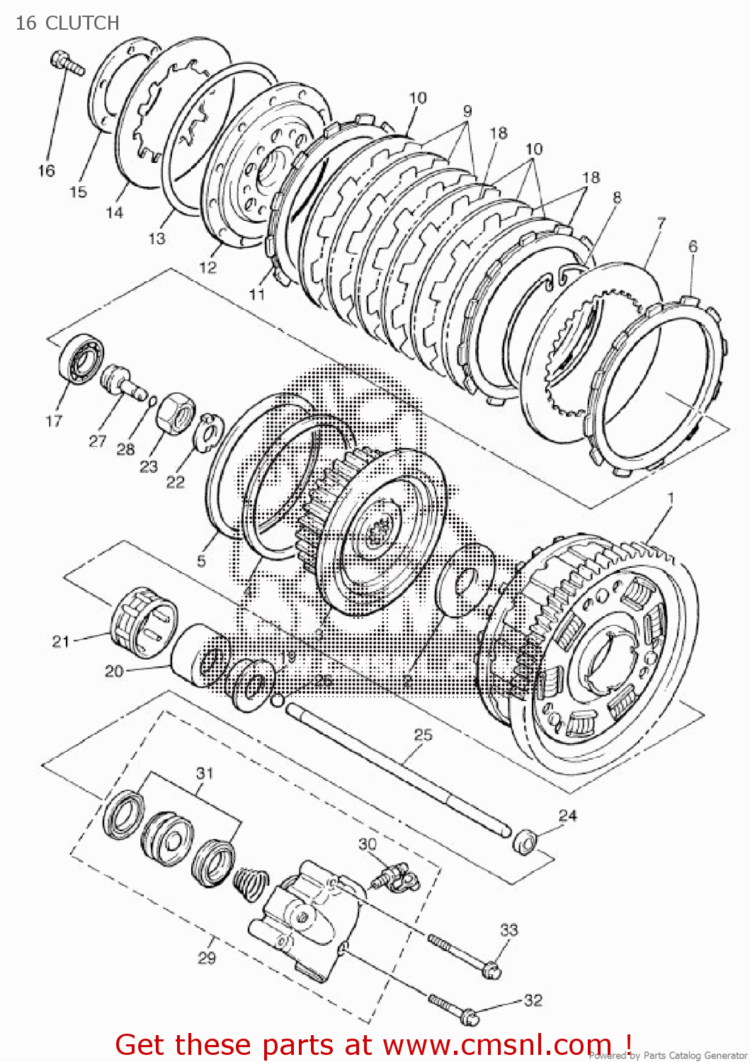5UX1638100: Push Lever Comp. Yamaha - buy the 5UX-16381-00 at CMSNL