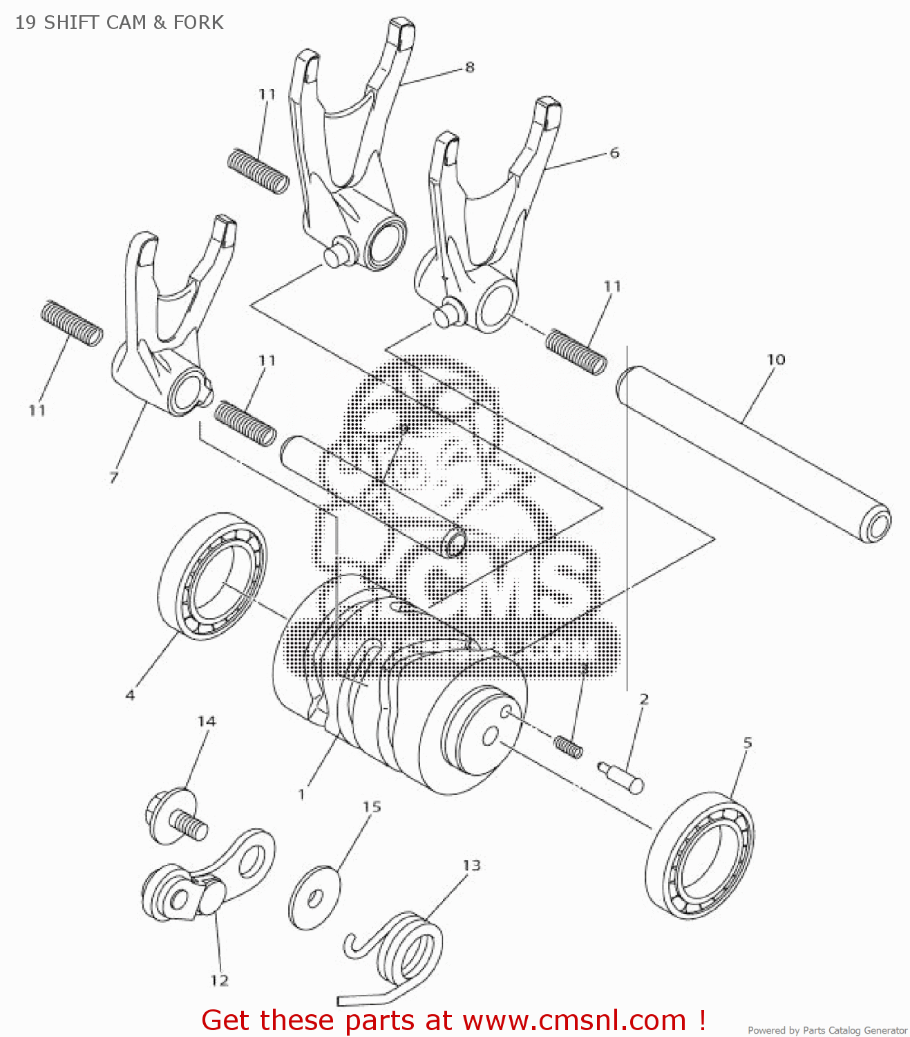 2GB1814000: Stopper Lever Assy Yamaha - buy the 2GB-18140-00 at CMSNL