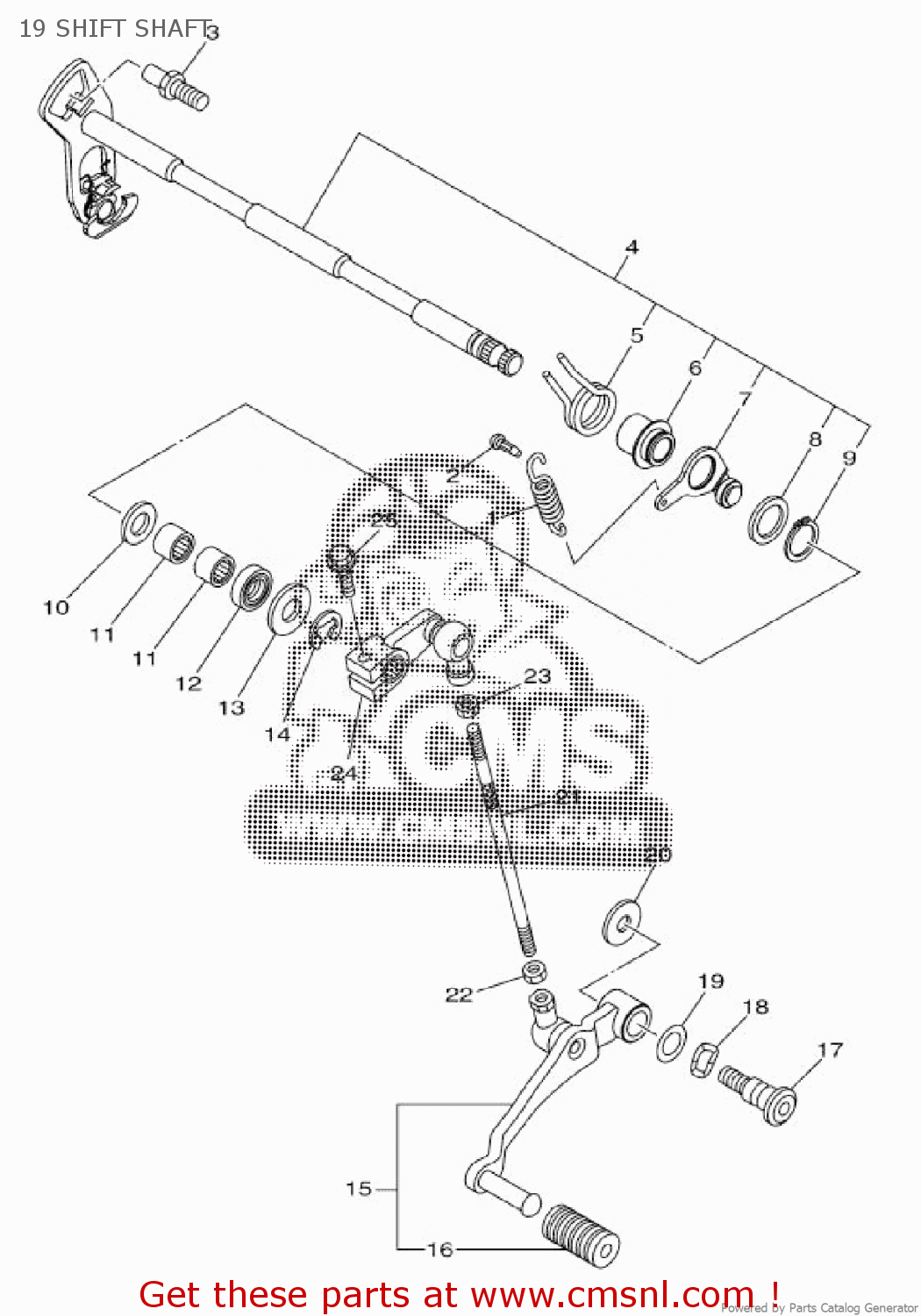 23P1811200: Arm, Shift Yamaha - buy the 23P-18112-00 at CMSNL