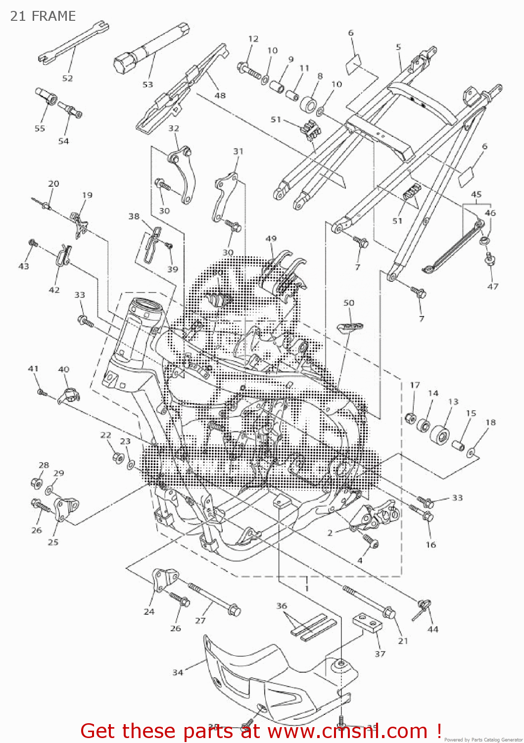 2GB2110100: Front Frame Comp. Yamaha - buy the 2GB-21101-00 at CMSNL