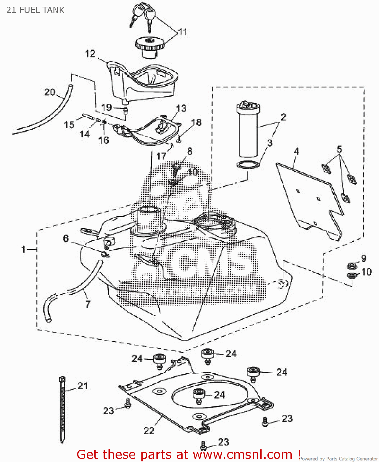 1C0H575212: Sender Unit Assy, Fuel Meter Yamaha - buy the 1C0-H5752-12 ...