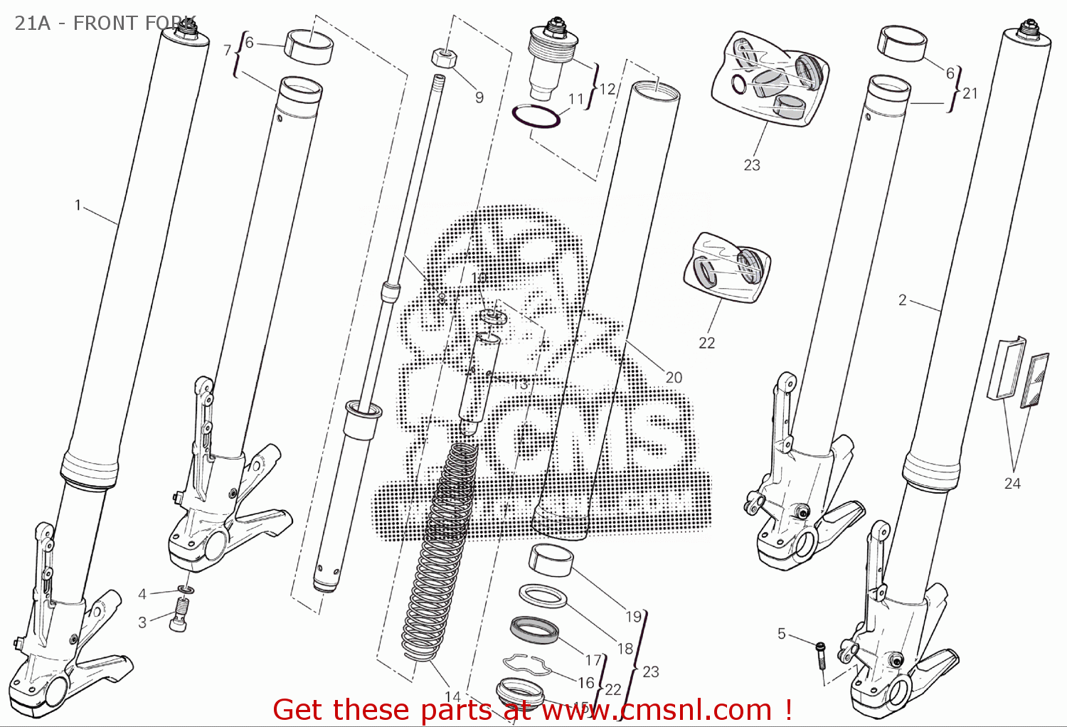 34520694A: Fork Leg Assy, Left Ducati - buy the 34520694A at CMSNL