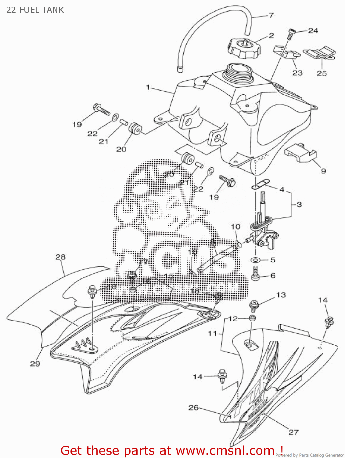1P6F4245D0: Graphic, Fuel Tank Yamaha - buy the 1P6-F4245-D0 at CMSNL