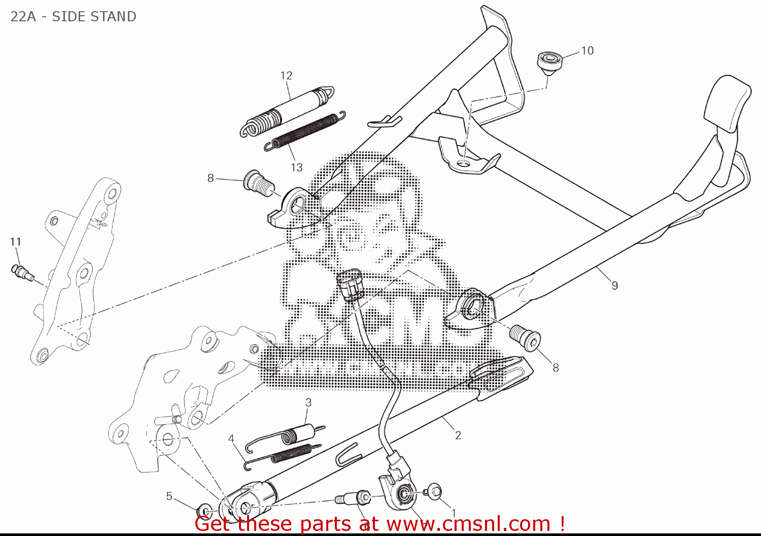 SIDE STAND for MTS1200 2016 (MULTISTRADA 1200 ENDURO) D210-00016 ...