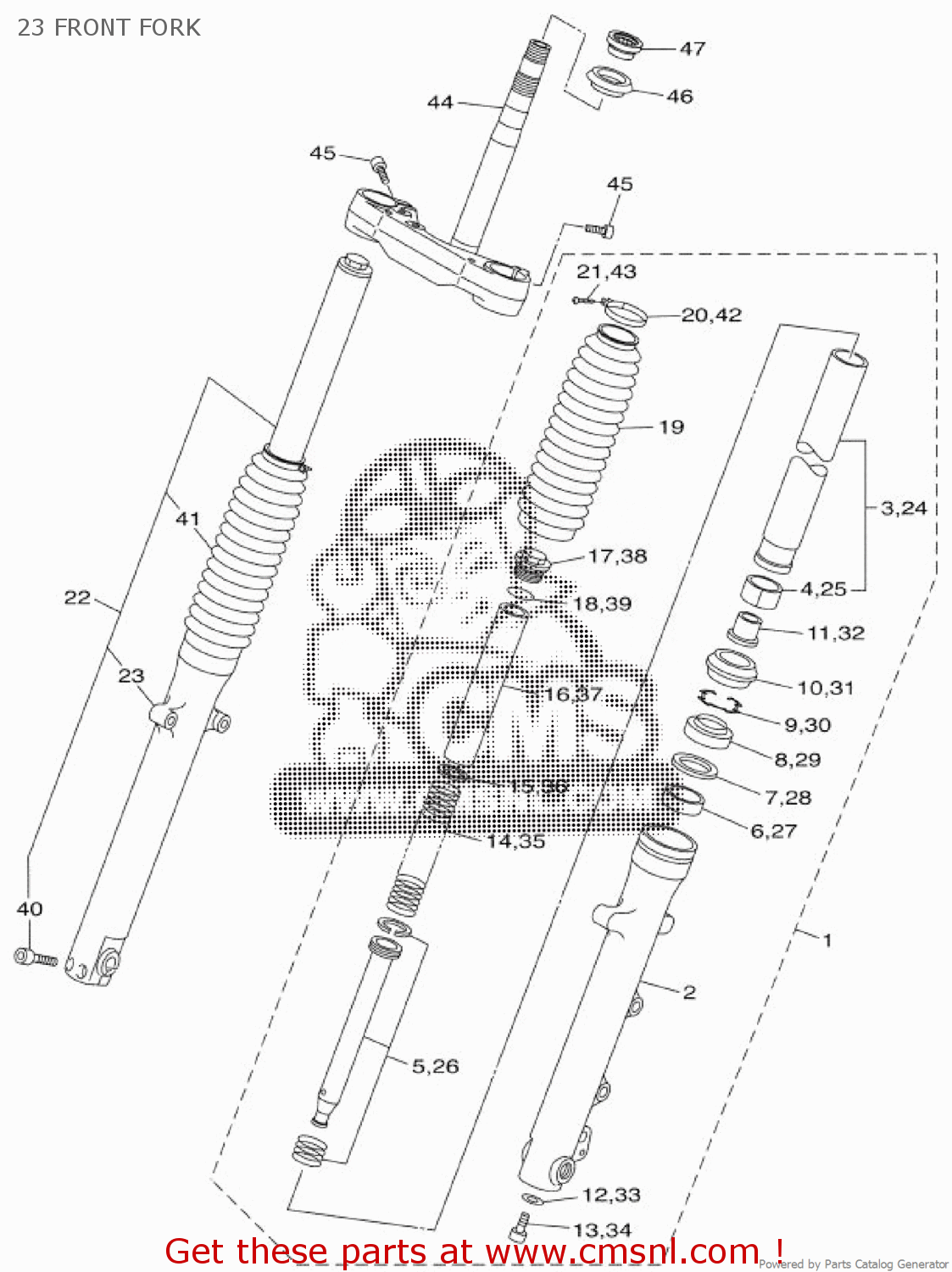 B332310300: Front Fork Assy (r.h) Yamaha - buy the B33-23103-00 at CMSNL