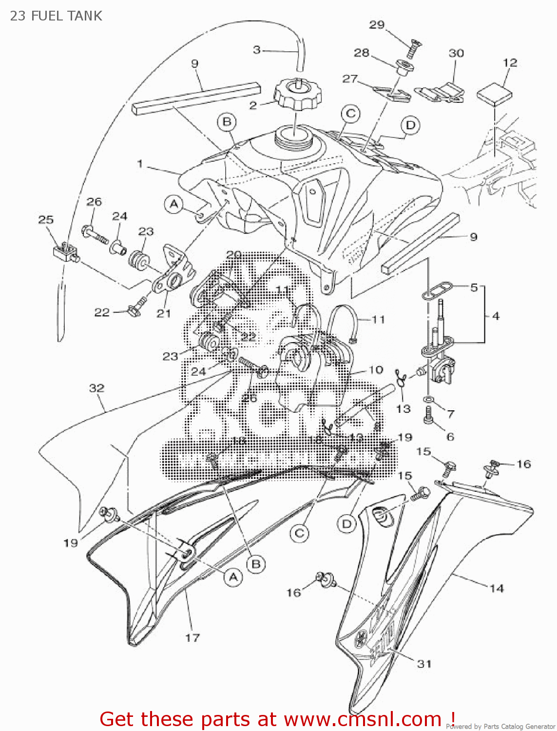 5B62424500: Graphic, Fuel Tank 2 Yamaha - buy the 5B6-24245-00 at CMSNL