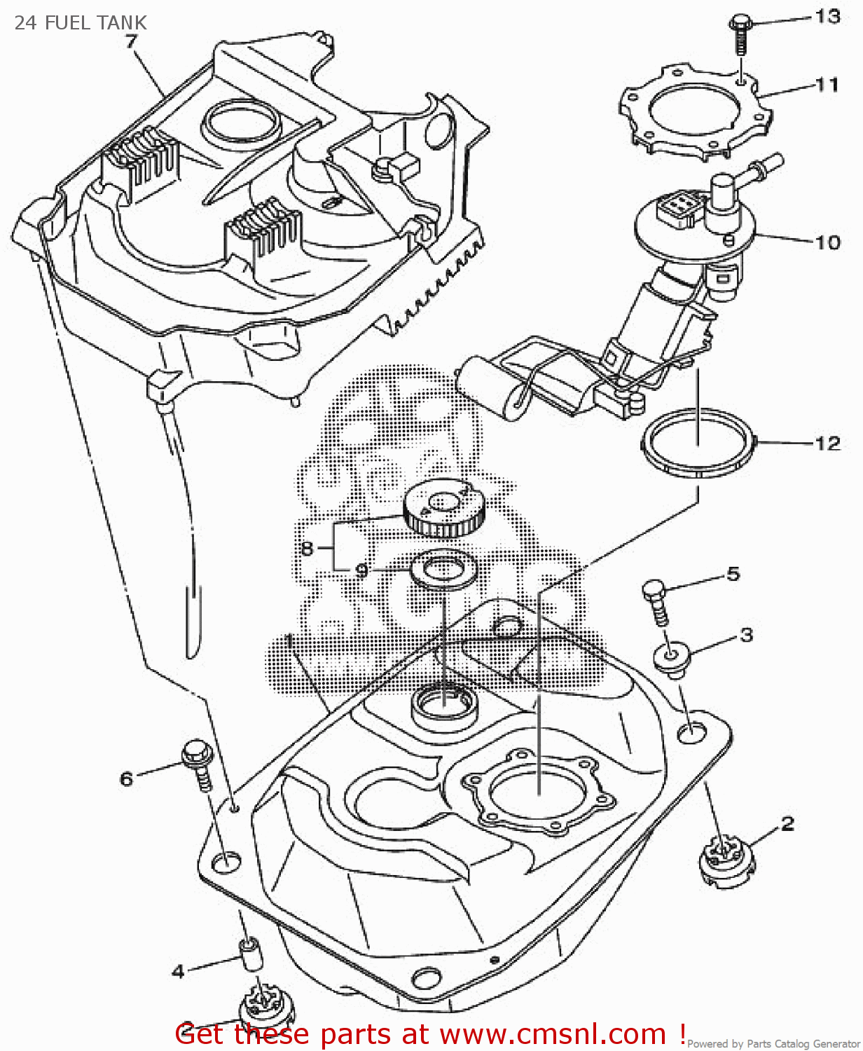 2S5E390710: Fuel Pump Comp. Yamaha - buy the 2S5-E3907-10 at CMSNL