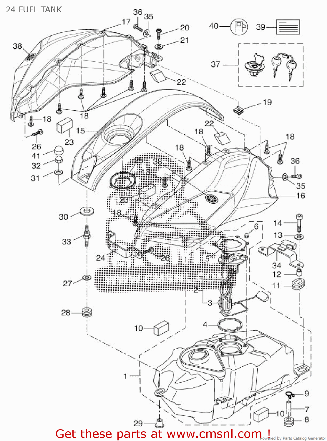 5D7H575210: Sender Unit Assy Yamaha - buy the 5D7-H5752-10 at CMSNL