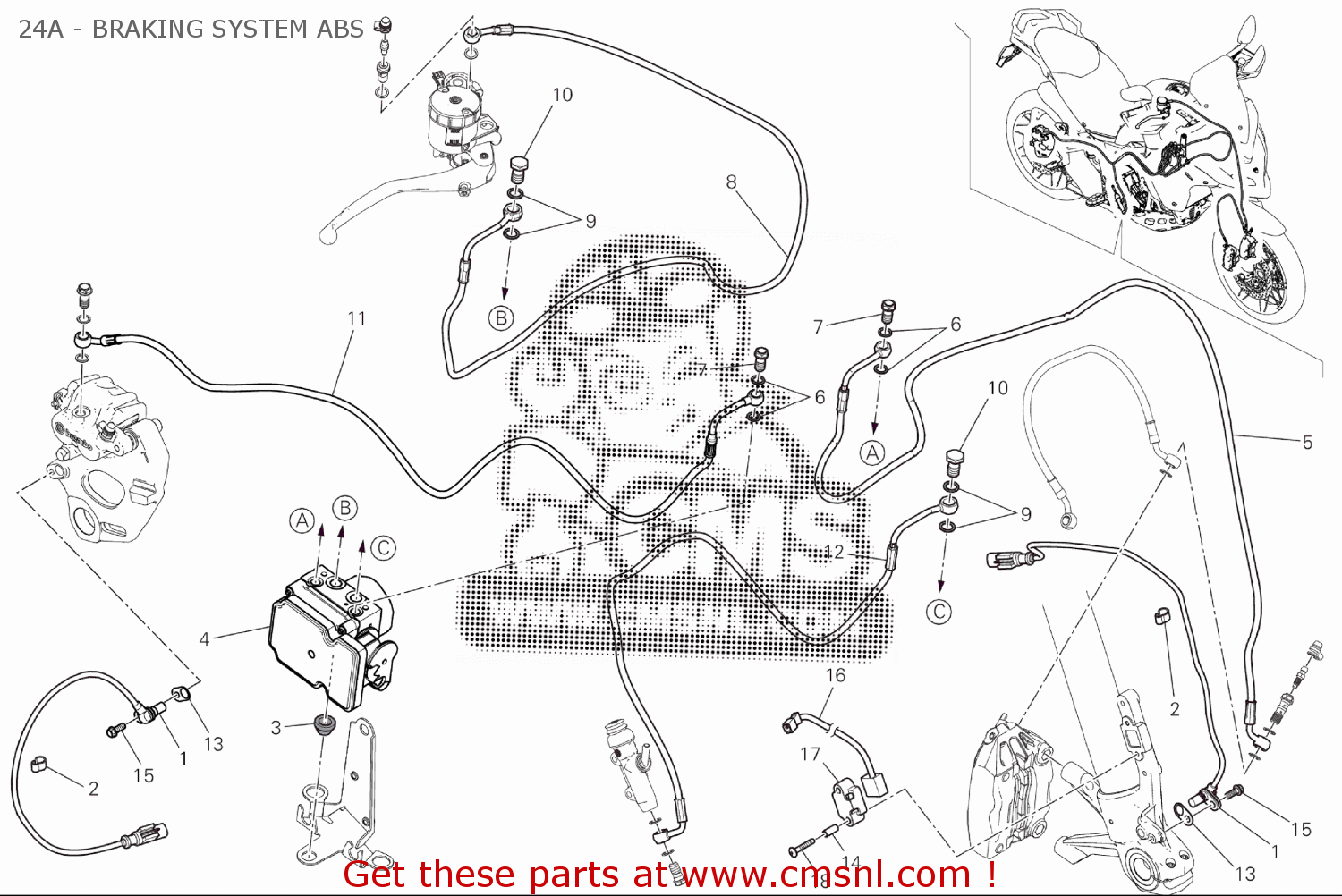 61810782A: Front Master Cylinder - Cpu Line Ducati - buy the 61810782A ...
