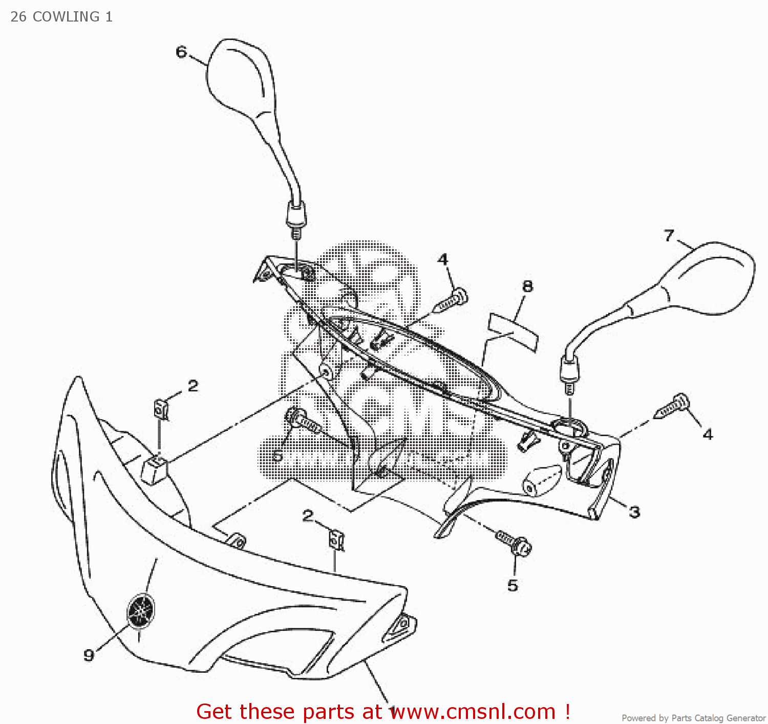 4KLF836B10: Tuning Fork Mark Yamaha - buy the 4KL-F836B-10 at CMSNL