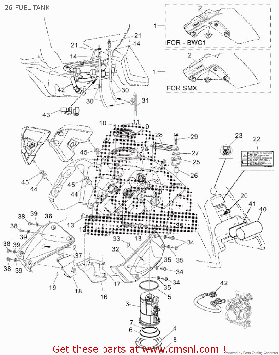 56P1390700: Fuel Pump Comp. Yamaha - buy the 56P-13907-00 at CMSNL
