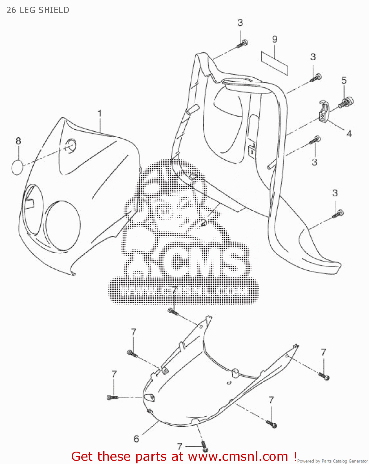 5C2F831100PL: Leg Shield 1 Yamaha - buy the 5C2-F8311-00-PL at CMSNL