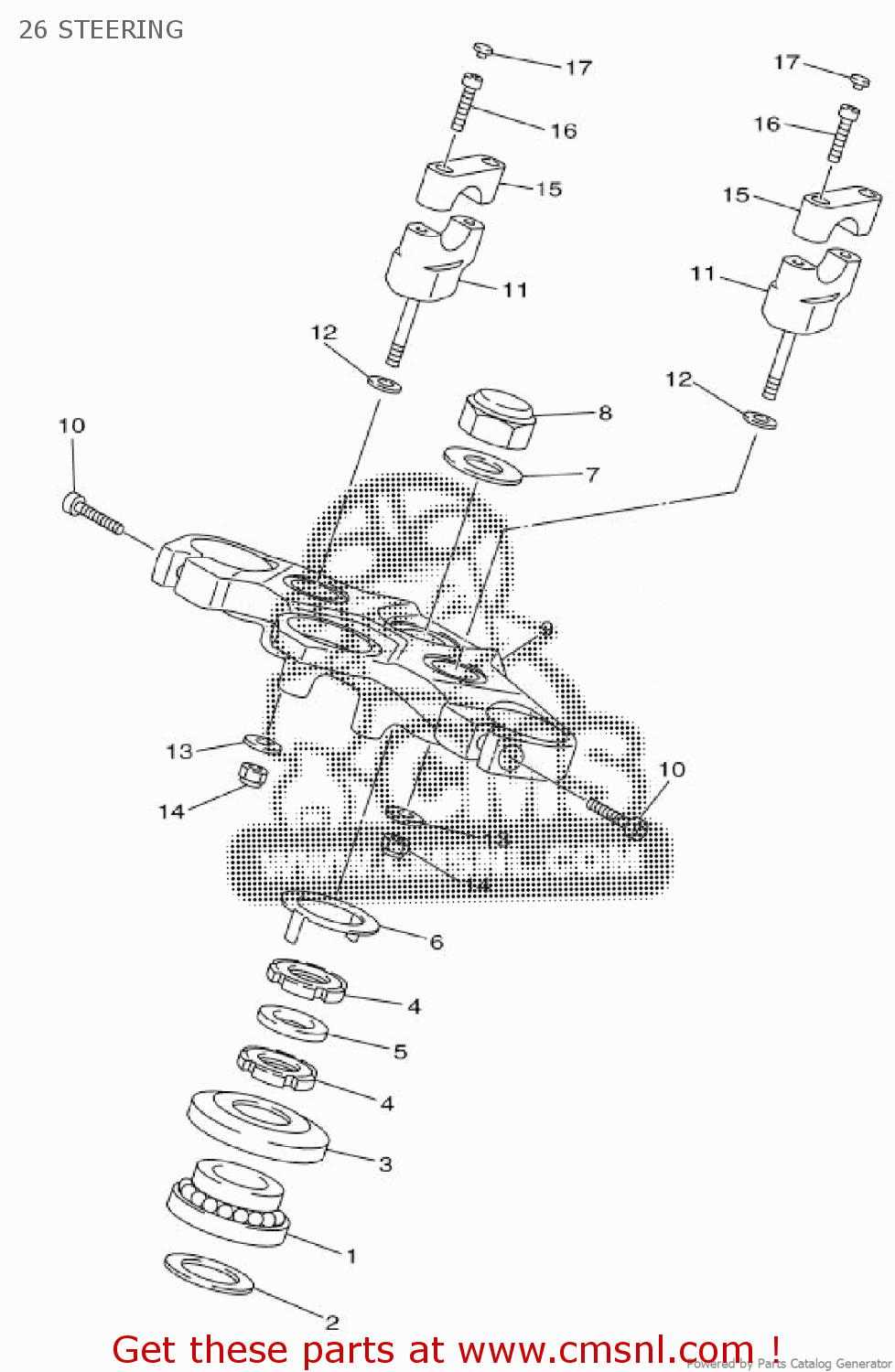 20SW234100: Crown, Handle Yamaha - buy the 20S-W2341-00 at CMSNL