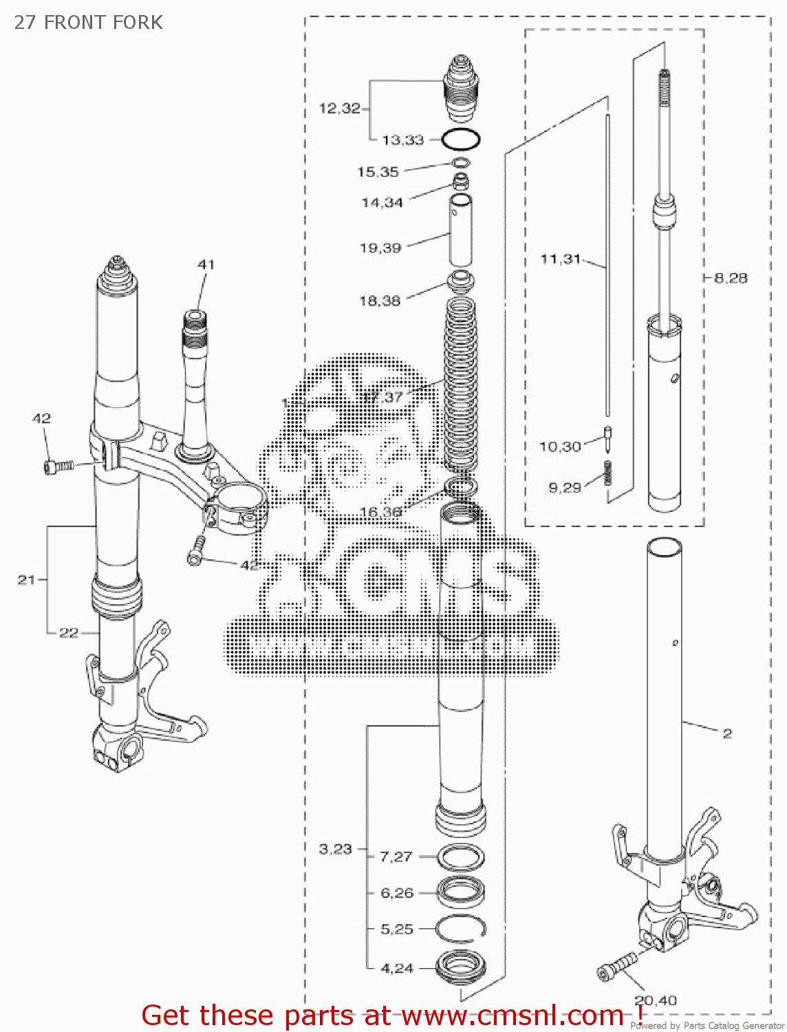 1KB2310210: Front Fork Assy (l.h) Yamaha - buy the 1KB-23102-10 at CMSNL