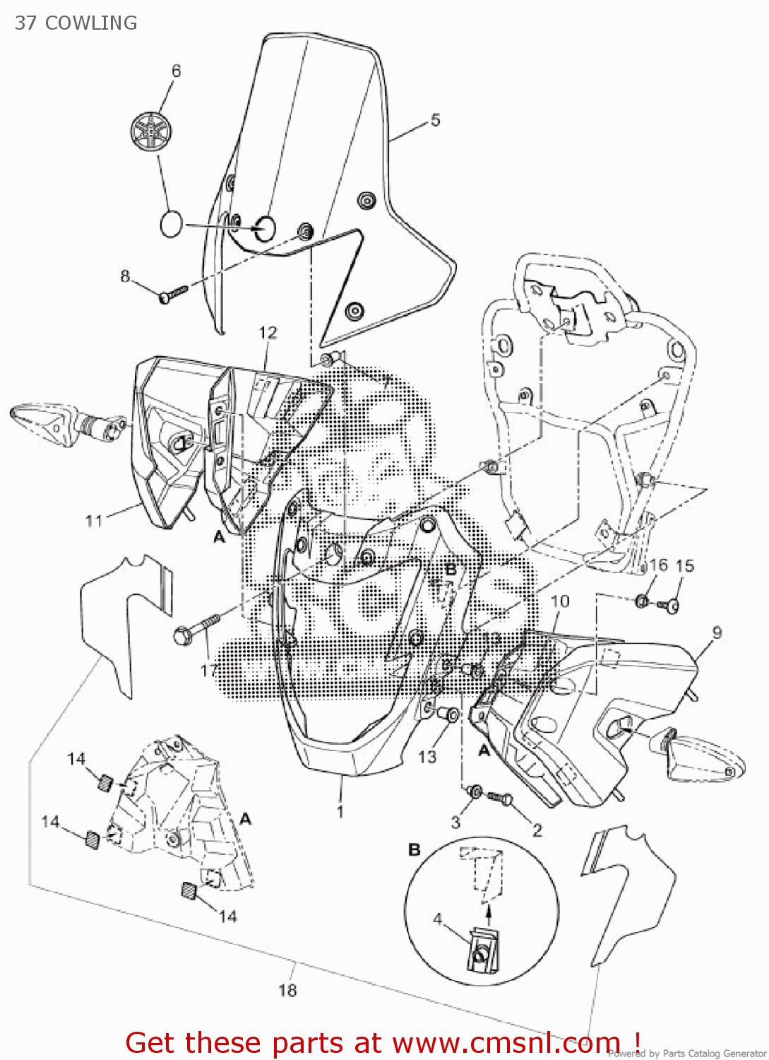 11DF839010: Graphic Set, Cowli Yamaha - buy the 11D-F8390-10 at CMSNL