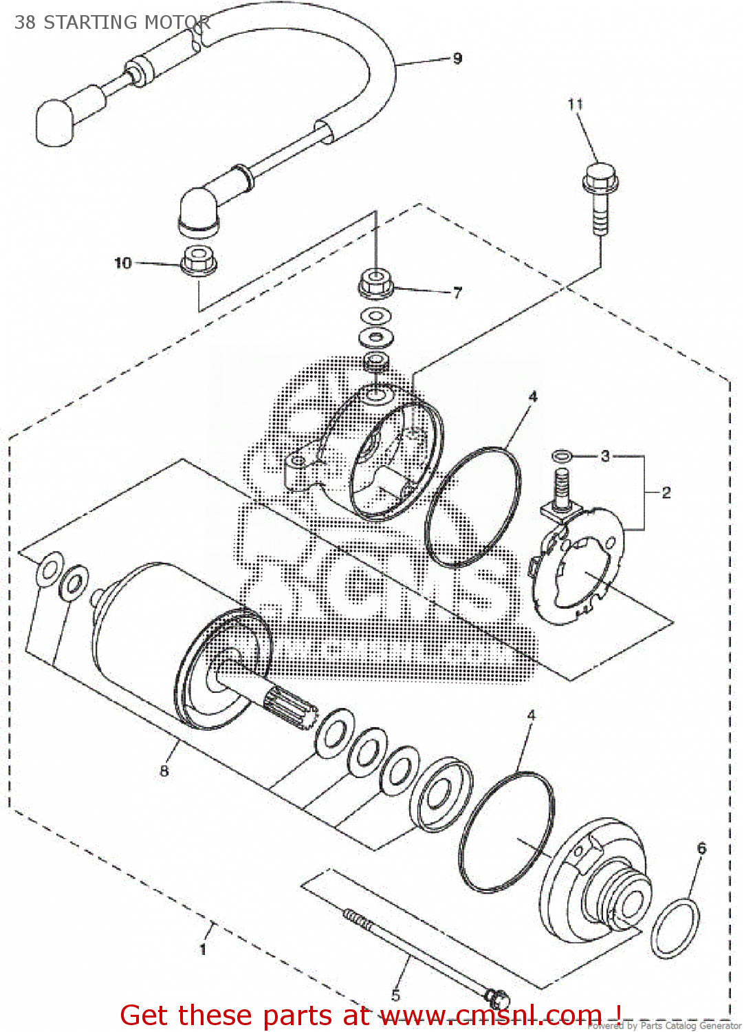 3D78189000: Motor Assy Yamaha - buy the 3D7-81890-00 at CMSNL
