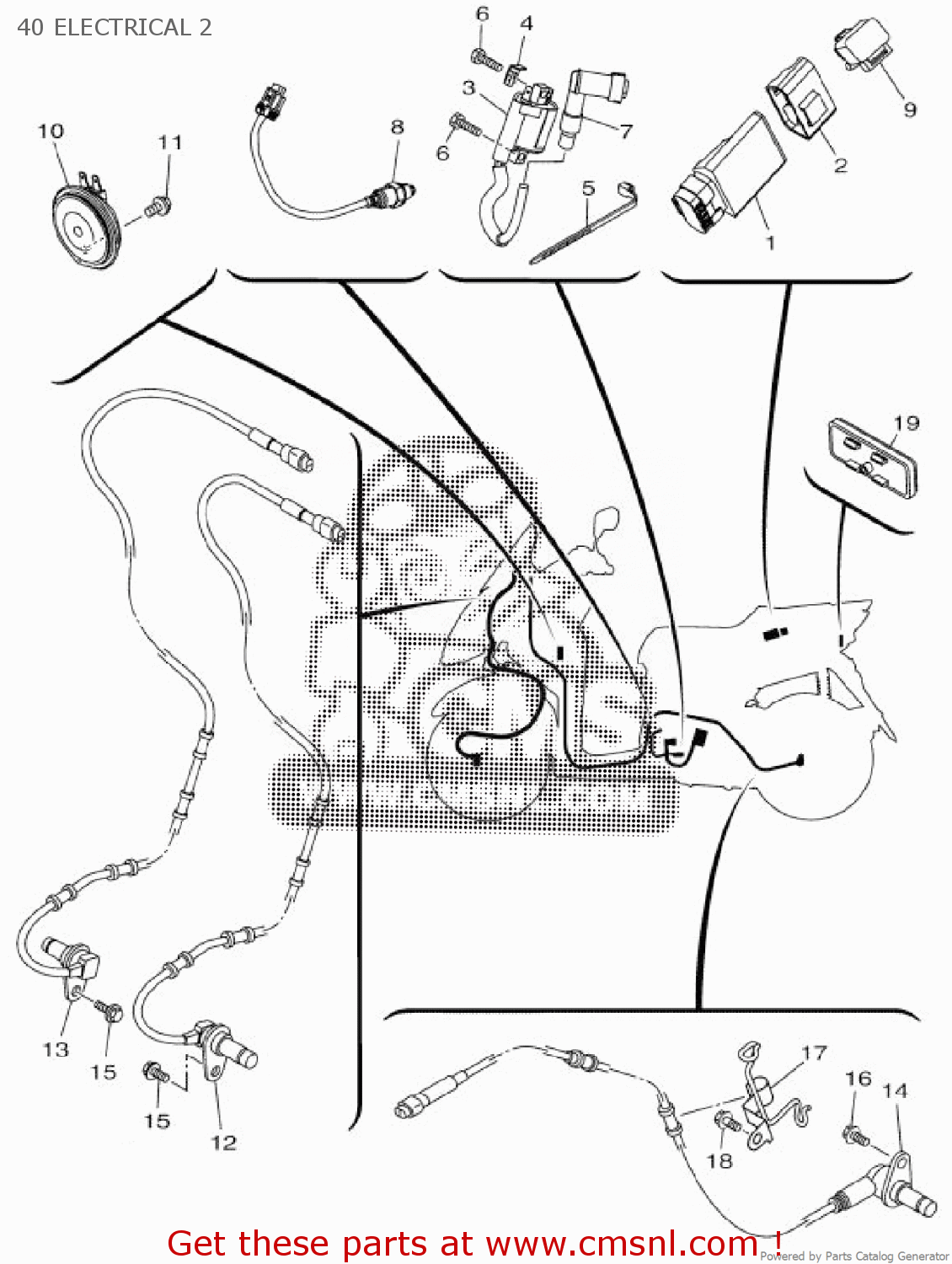 2CM8597010: Wheel Sensor Assy, Front Yamaha - buy the 2CM-85970-10 at CMSNL