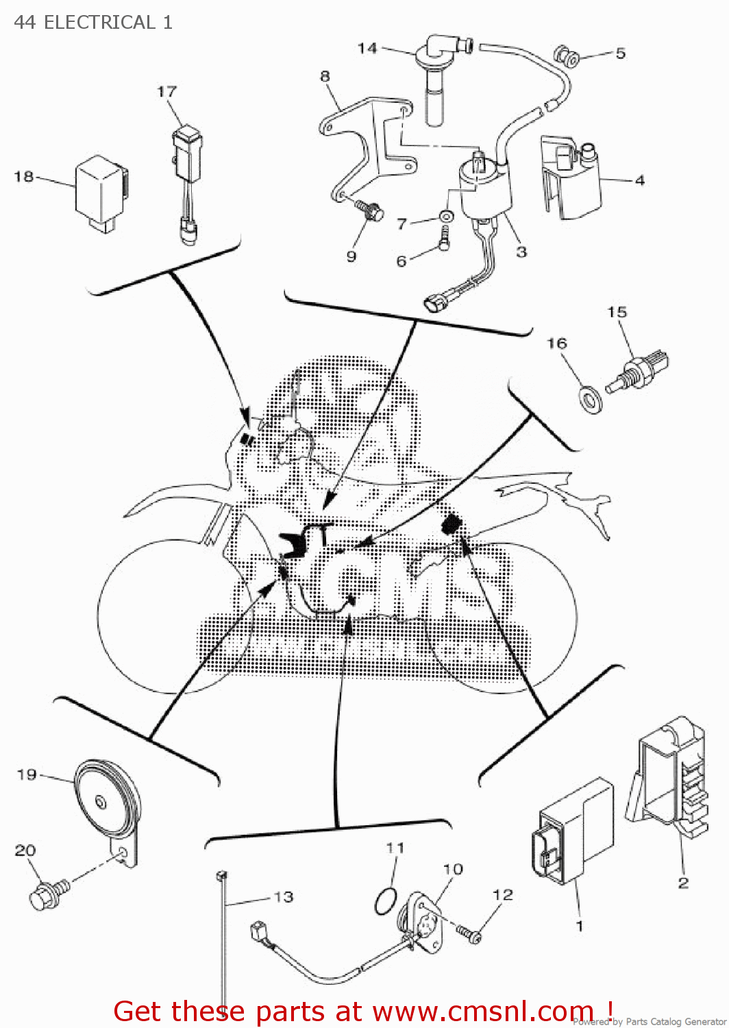 BRACKET, IGNITION COIL for WR450F 2013 1DX6 EUROPE 1M1DX-100E1 - order ...