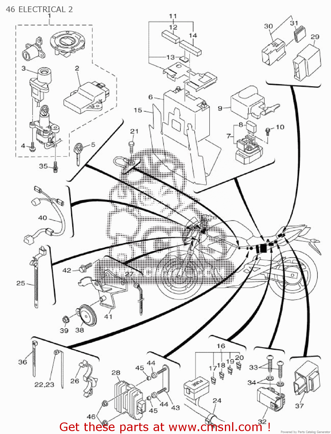 36B8259000: Wire Harness Assy Yamaha - buy the 36B-82590-00 at CMSNL