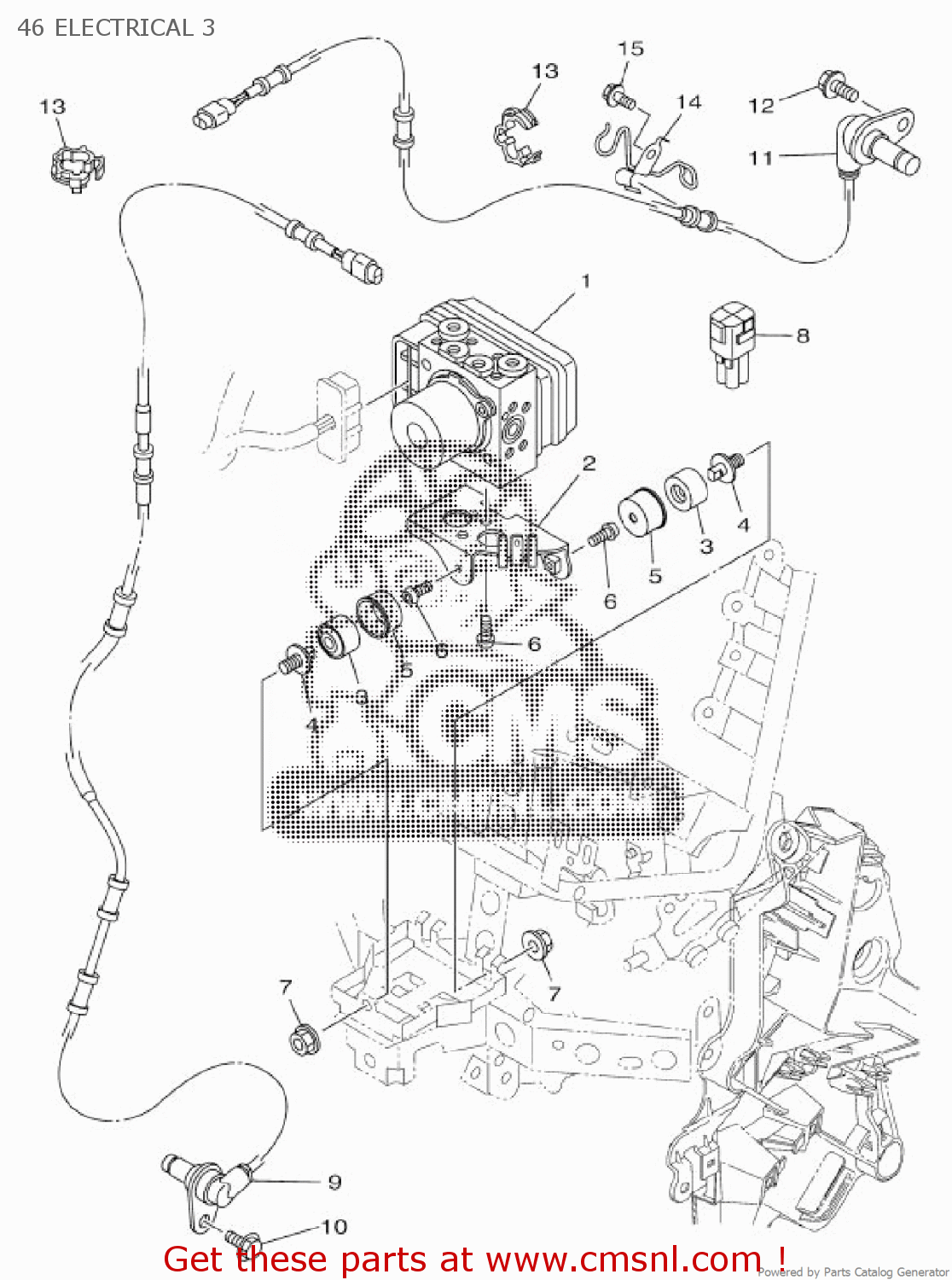 2PW8597000: Wheel Sensor Assy, Front Yamaha - buy the 2PW-85970-00-00 ...
