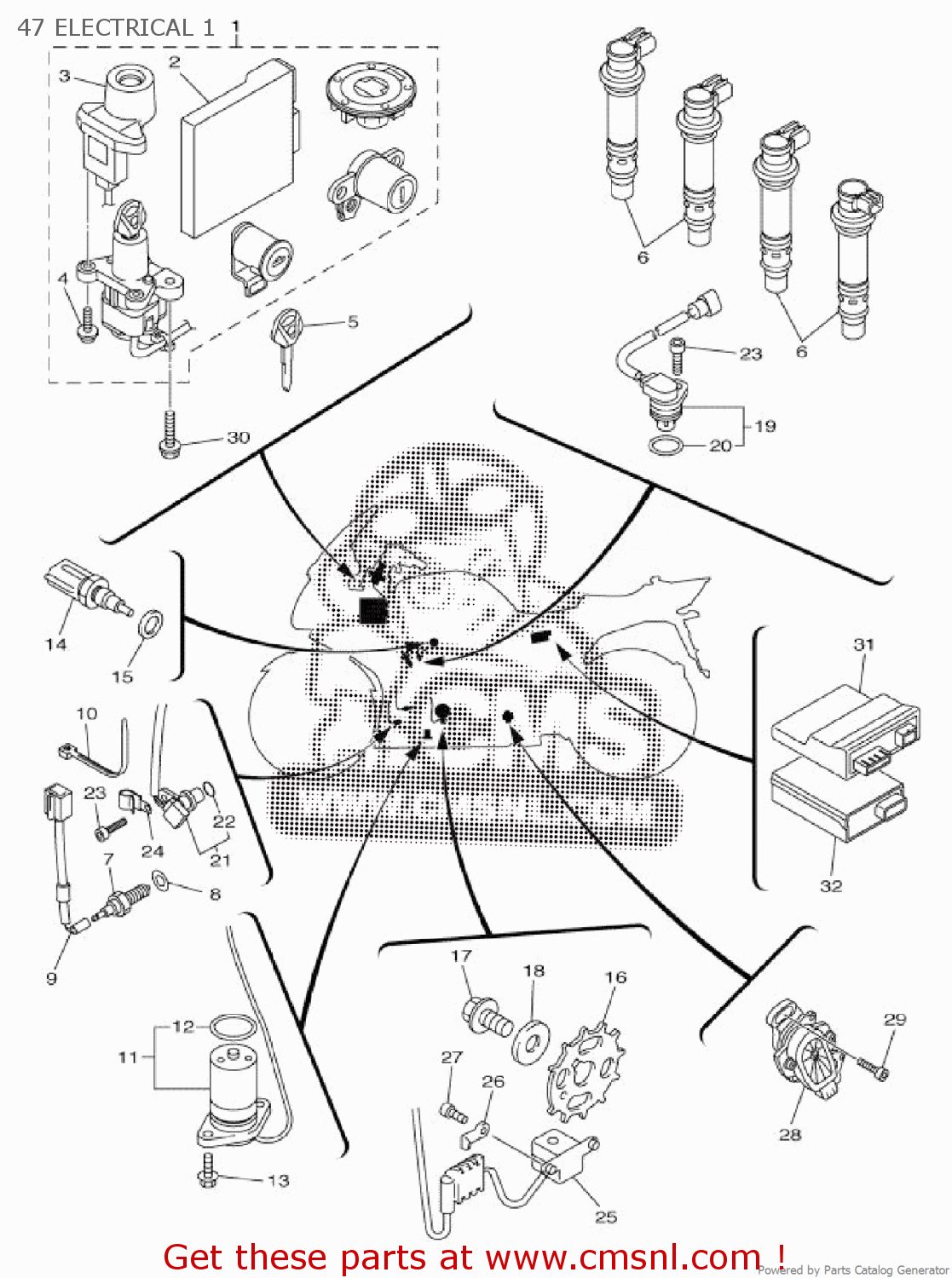 1MD8651000: Motor Control Unit Assy Yamaha - buy the 1MD-86510-00 at CMSNL
