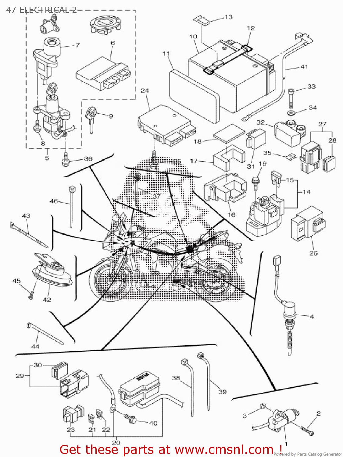 42P8259000: Wire Harness Assy Yamaha - buy the 42P-82590-00 at CMSNL