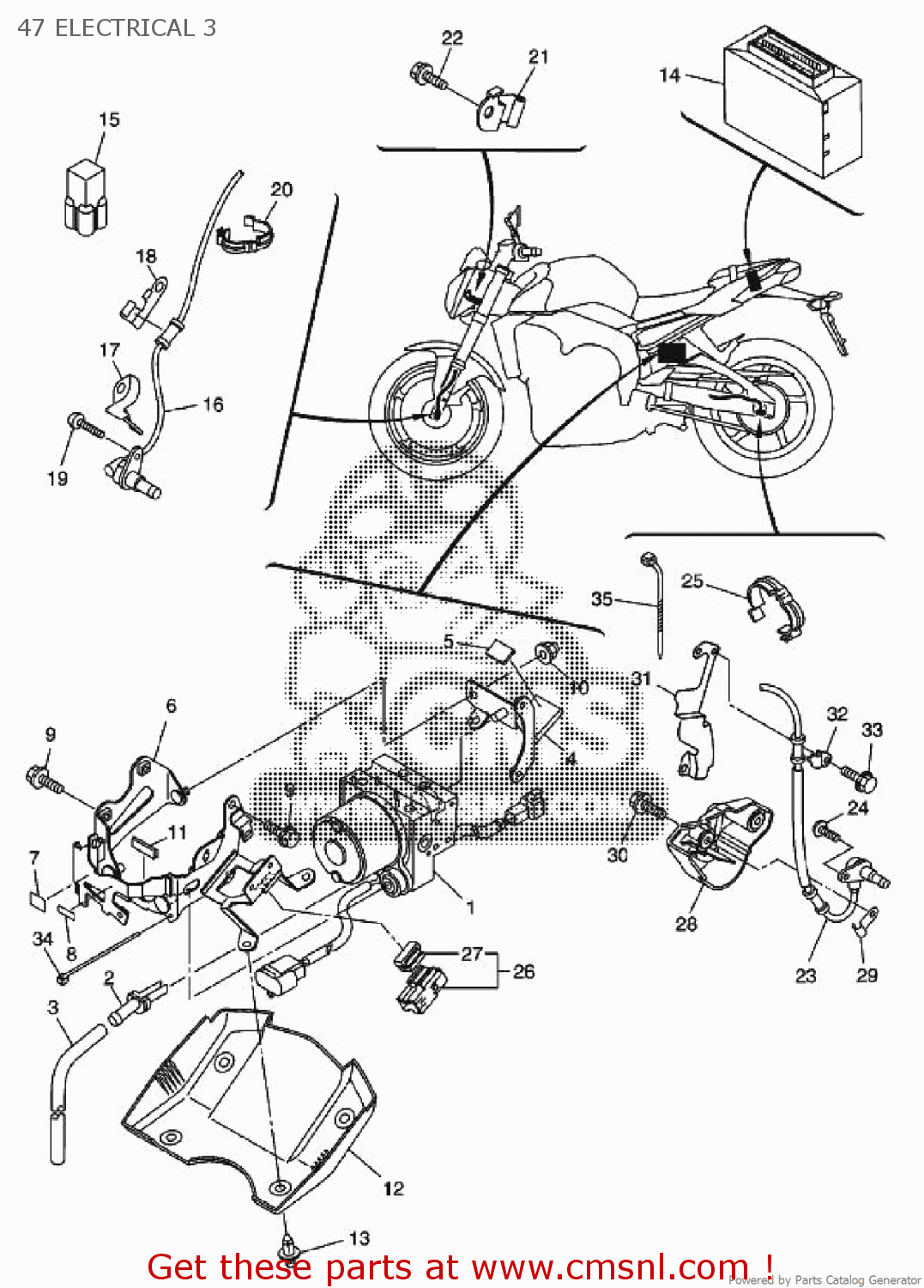 22C8597000: Wheel Sensor Assy, Front Yamaha - buy the 22C-85970-00 at CMSNL