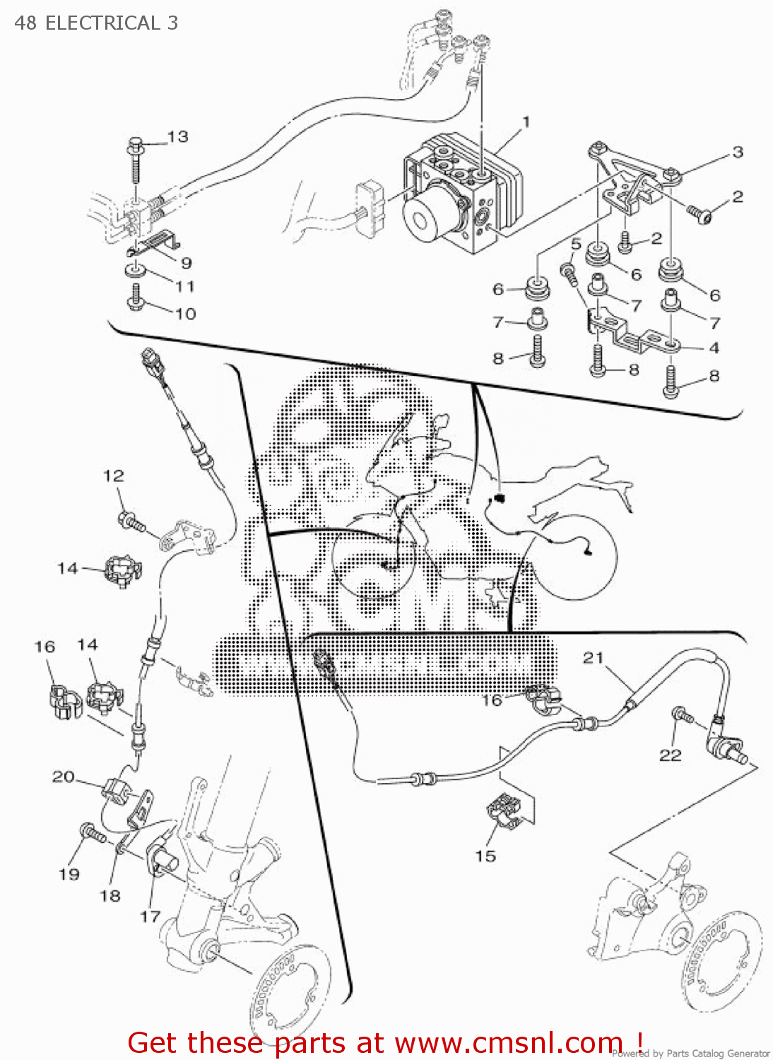 BS28597000: Wheel Sensor Assy, Front Yamaha - buy the BS2-85970-00 at CMSNL