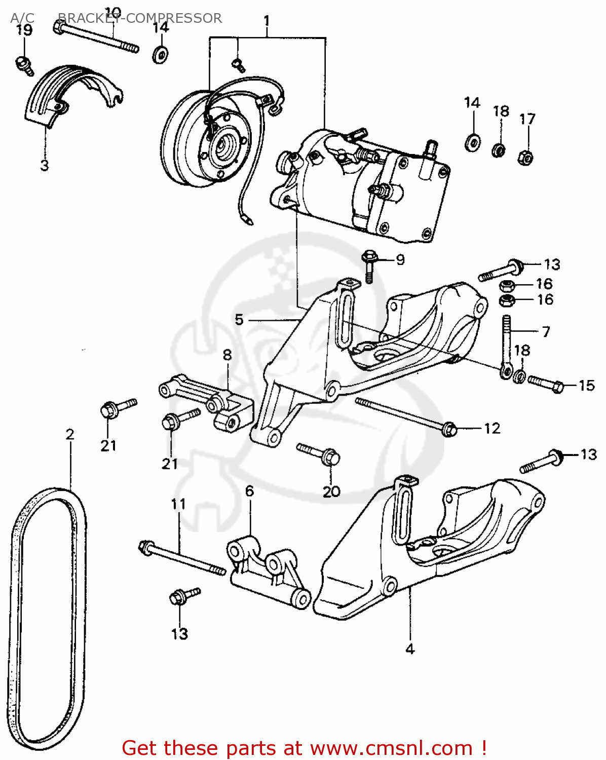 38925PA6000: Cvr, Compressor Belt Honda - buy the 38925-PA6-000 at CMSNL